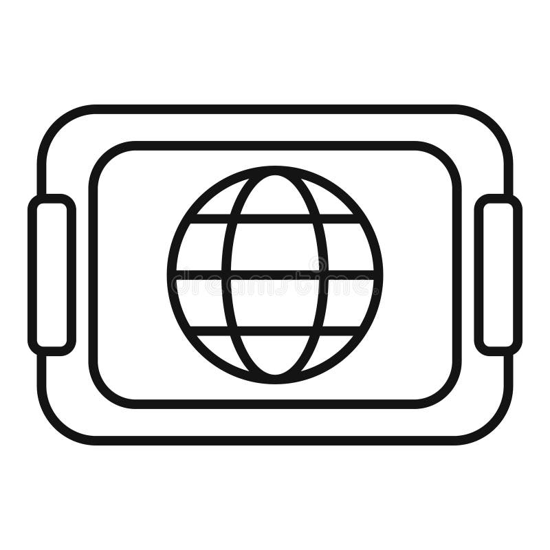 Augmented Reality Device Showing Globe Icon for Worldwide Access Stock ...