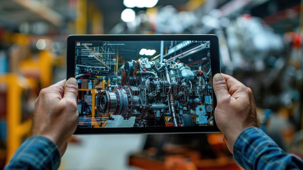 Augmented Reality Diagnostics on Tablet: Technician Inspects Engine Bay ... Augmented Reality Diagnostics on Tablet: Technician Inspects Engine Bay ...