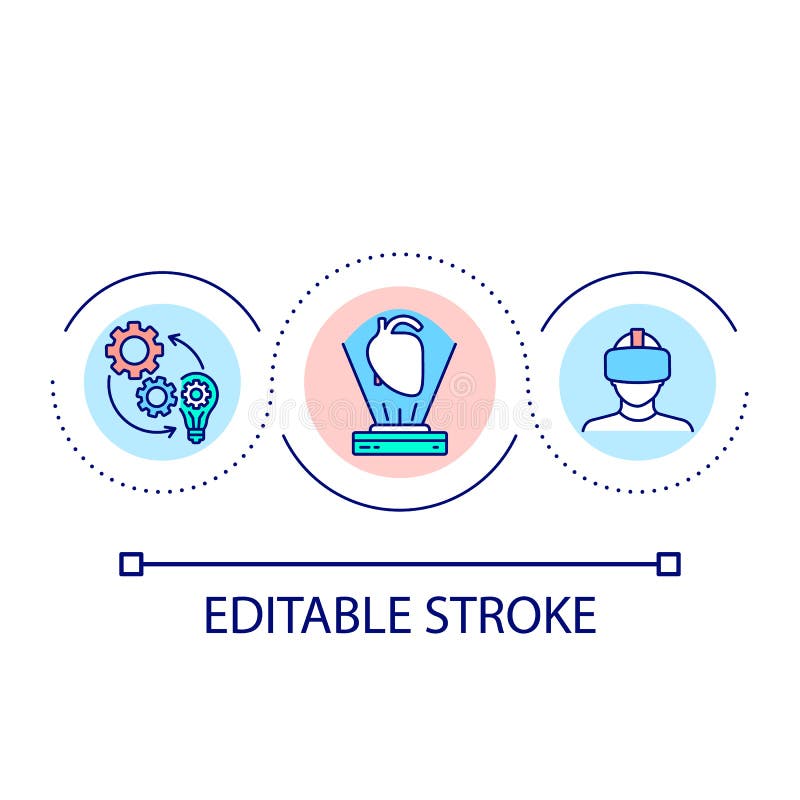 Augmented Reality Facility Loop Concept Icon Stock Vector ...