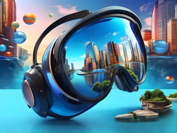 Augmented Reality Gadget for Metaverse Stock Illustration ...