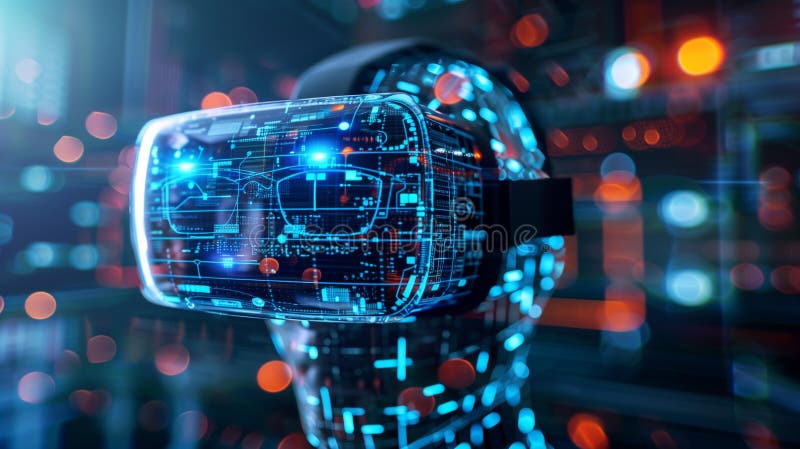 Augmented Reality Glasses with Digital Interface Various Data ...