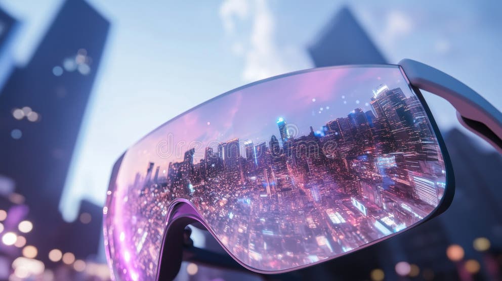 Augmented Reality Glasses Project Digital Visuals Stock Photo - Image ...