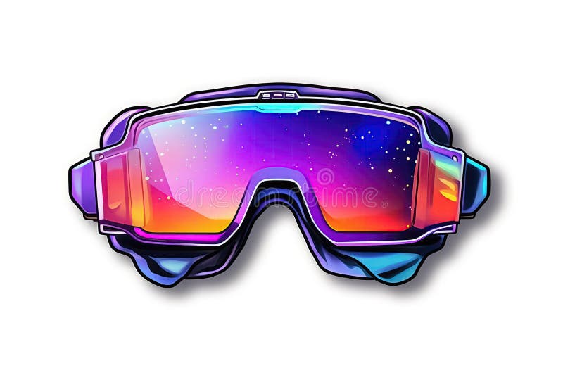 Augmented Reality Glasses Sticker on White Background. Generative AI ...