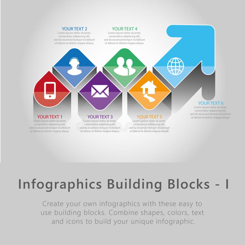 Infographic Building Blocks - I Stock Vector - Illustration of ...