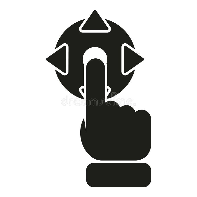 Augmented Reality Hand Touch Icon Simple Vector. Augmented Reality ...