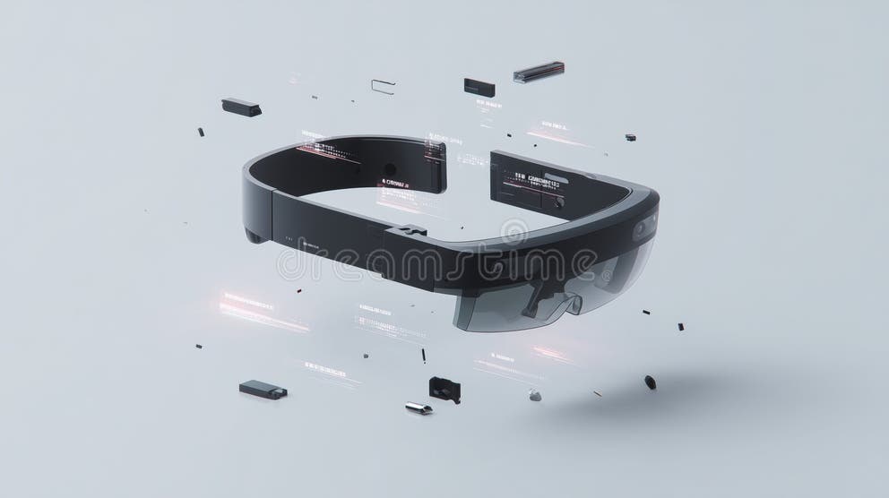 Augmented Reality Headset Disassembly Generative AI Stock Illustration ...