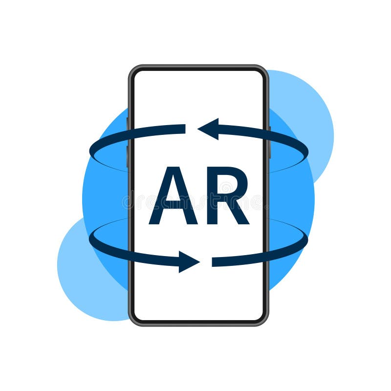 Augmented Reality Icon. AR Symbol. Virtual Reality on Smartphone. Stock ...