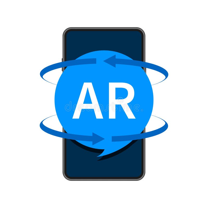 Augmented Reality Icon. AR Symbol. Virtual Reality on Smartphone. Stock ...