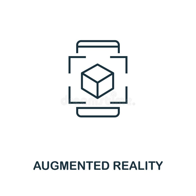 Augmented Reality Icon. Monochrome Style Design from Visual Device Icon ...