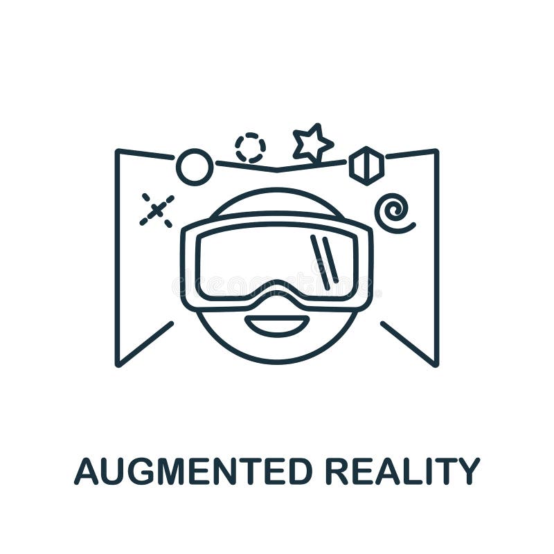 Augmented Reality Icon. Simple Line Element Augmented Reality Symbol ...