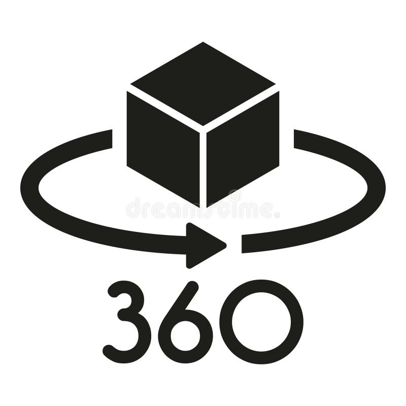 360 Augmented Reality Icon Simple Vector. Rotate Game Stock Vector ...