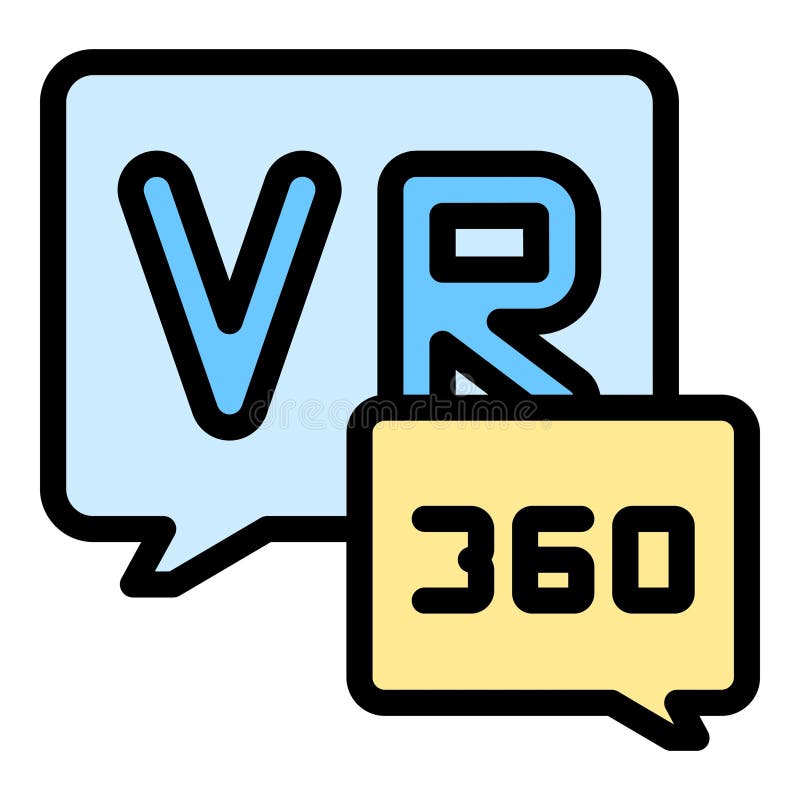 Augmented Reality Icons Set Outline Vector. Virtual Reality Stock ...