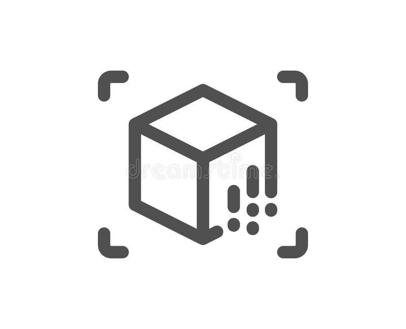 Augmented Reality Icon. VR Simulation Sign. 3d Cube. Vector Stock ...