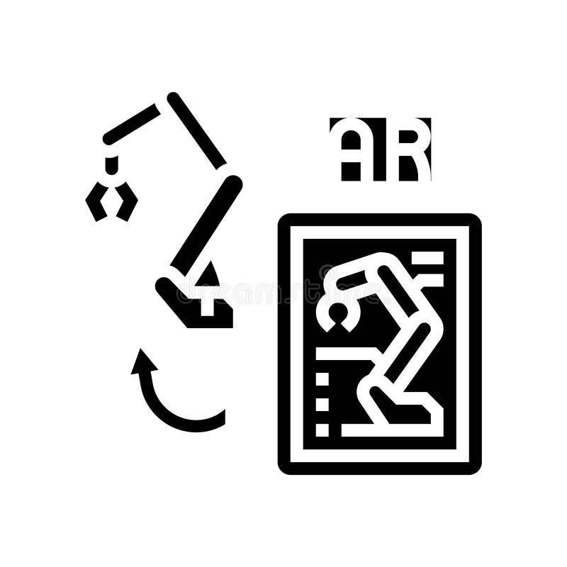 Augmented Reality Industry Glyph Icon Vector Illustration Stock ...