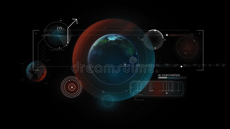Augmented Reality Infographics with the Planet in the Center, on Alpha ...