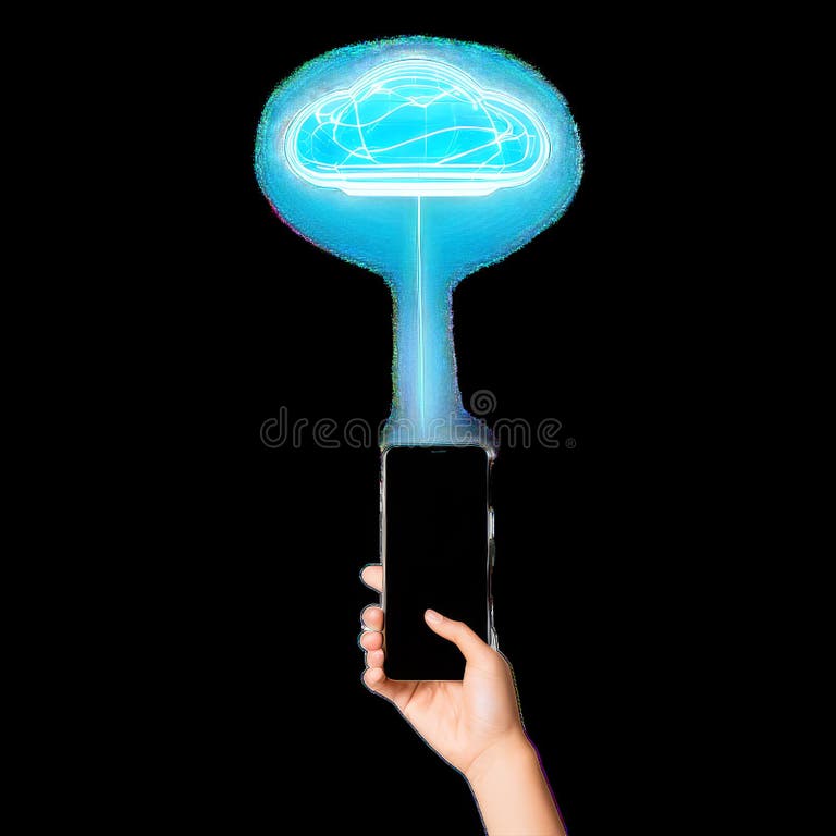 Augmented Reality Interface with Holographic Controls, Futuristic ...