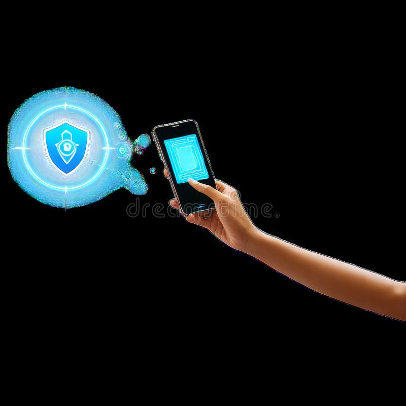 Augmented Reality Interface with Holographic Controls, Futuristic ...