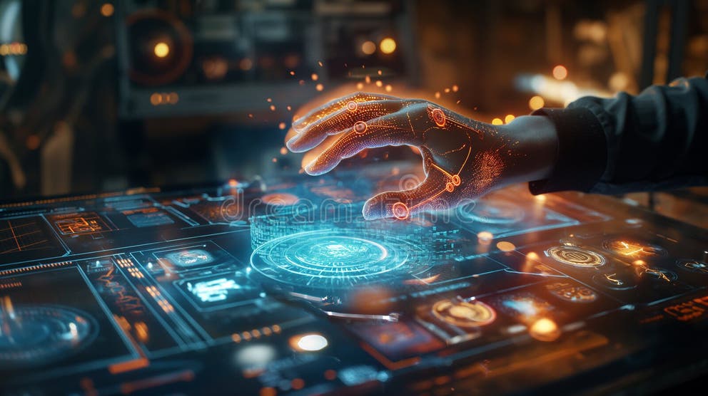 Augmented Reality Interface Overlaying Real-world Objects, Showing ...