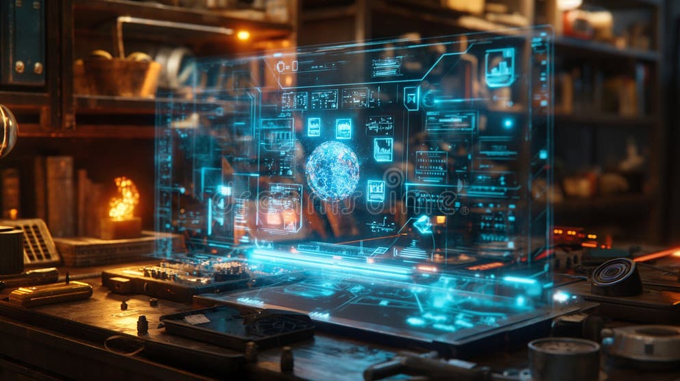 Augmented Reality Interface Overlaying Real-world Objects, Showing ...