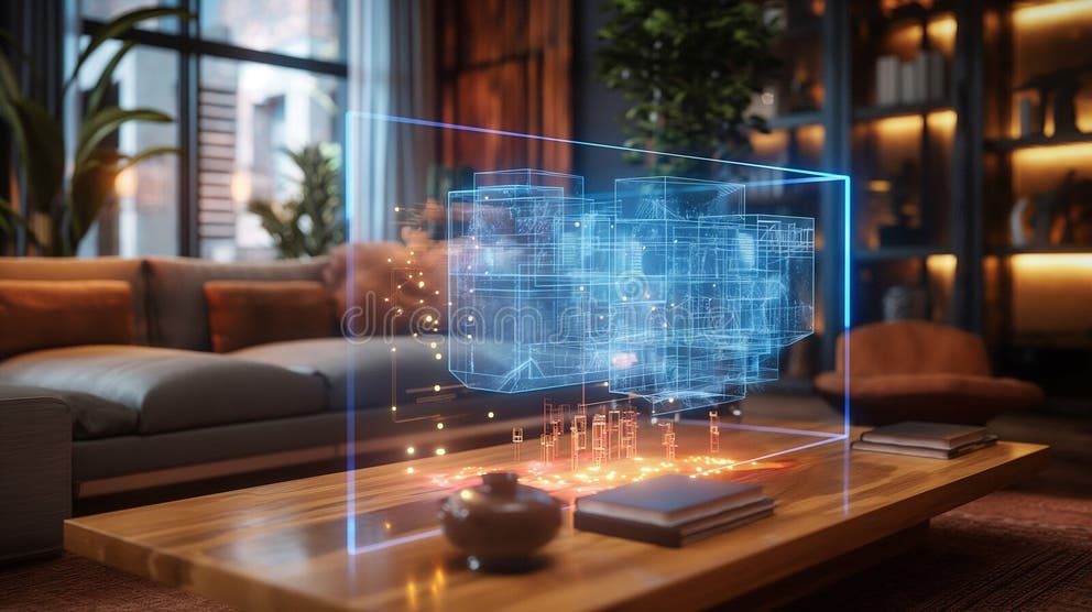 Augmented Reality Interface Overlaying Real-world Objects, Showing ...