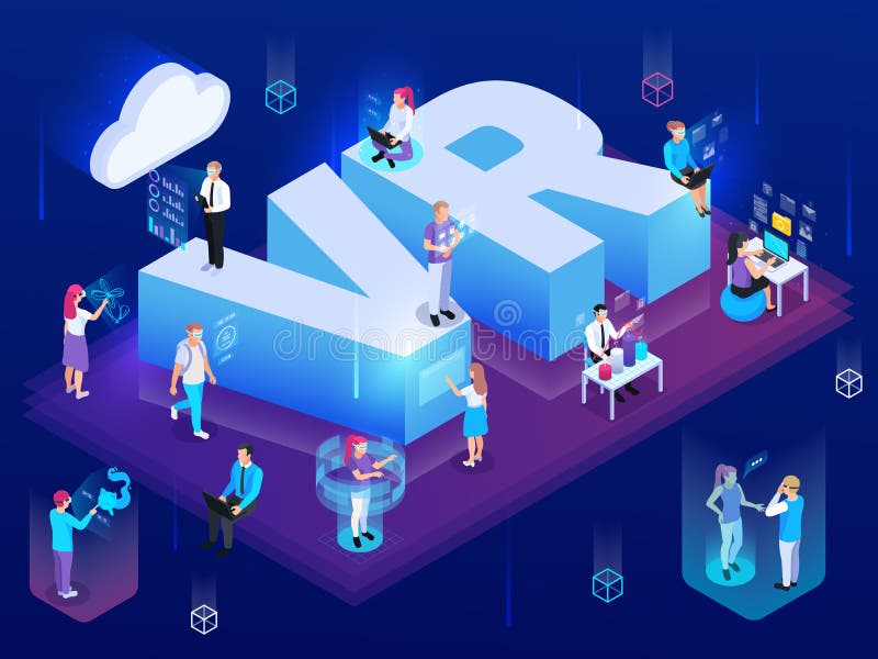 Augmented Reality Life Composition Stock Vector - Illustration of ...