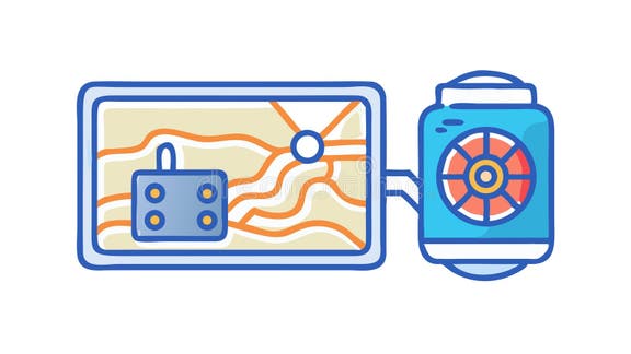 Augmented Reality Navigation, Interactive Map, Vector Design Generative ...