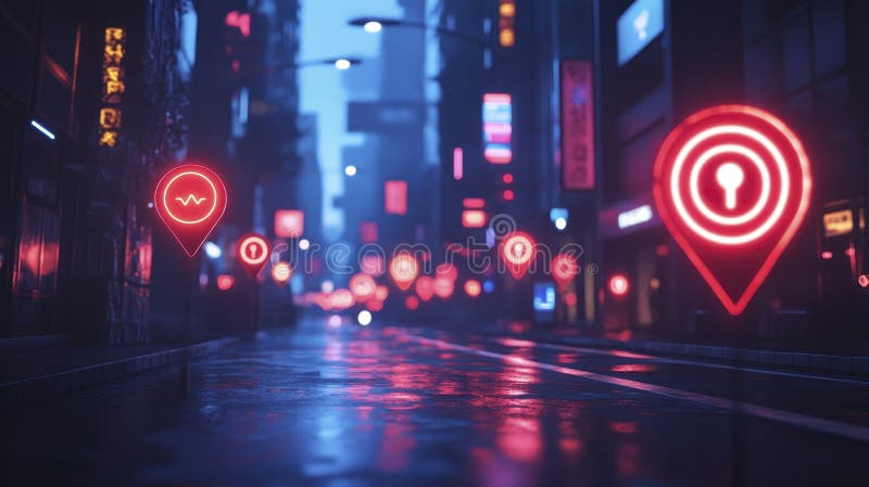 Augmented Reality Navigation in a Virtual Cityscape with Location Pins ...