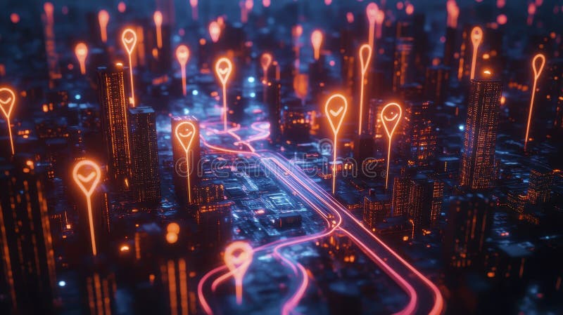 Augmented Reality Navigation in a Virtual Cityscape with Location Pins ...