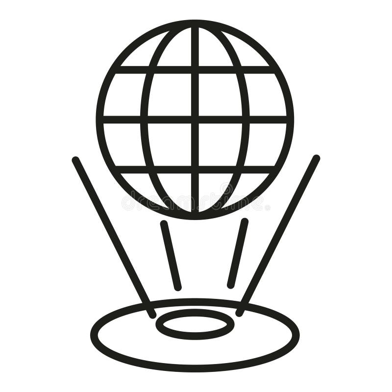 Augmented Reality Planet Icon Outline Vector. Device Digital Stock ...