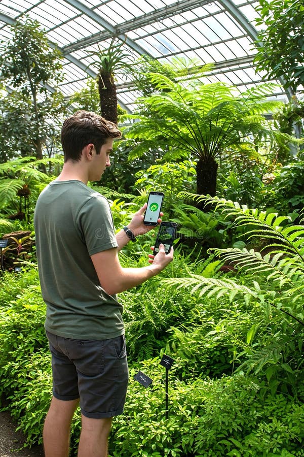 Augmented Reality Plant Identification Stock Illustration ...