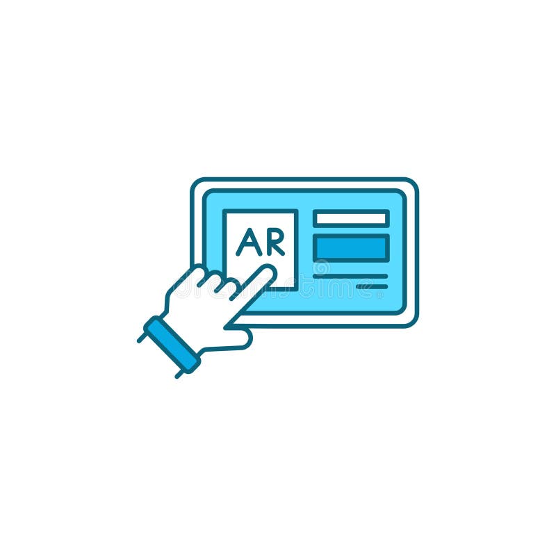 Augmented Reality in Printing Color Line Icon. Stock Vector ... Augmented Reality in Printing Color Line Icon. Stock Vector ...