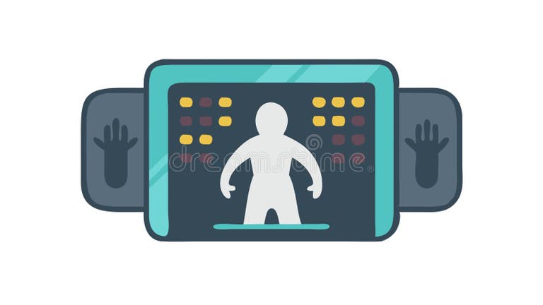 Augmented Reality Screen, Interactive Digital Display. Vector Design ...