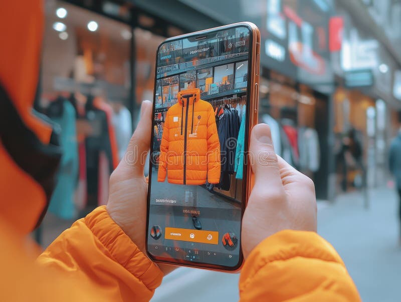 Augmented Reality Shopping: a Consumer Uses Augmented Reality To Try on ...
