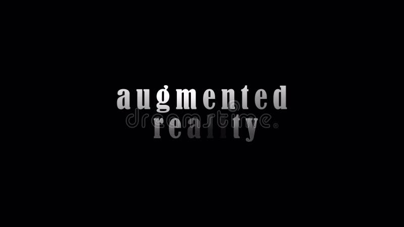 Augmented Reality Silver Text with Effect Animation Abstract Background ...
