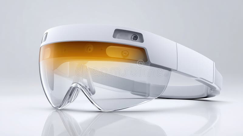 Augmented Reality Smart Glasses on White Background. Modern Wearable ...