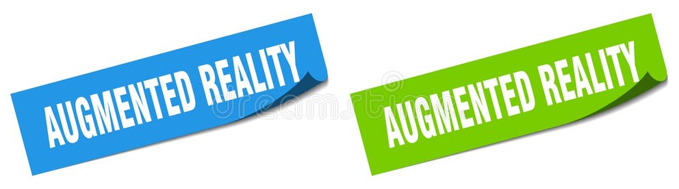Augmented Reality Sticker. Augmented Reality Sign Set Stock Vector ...