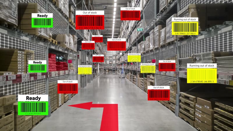Augmented Reality Technology System in Deft Smart Warehouse Stock Video ...