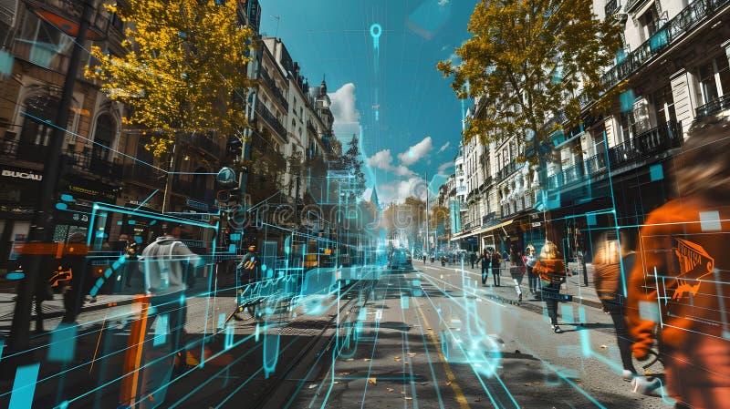 Augmented Reality Urban Navigation City Where Resilient Stock ...