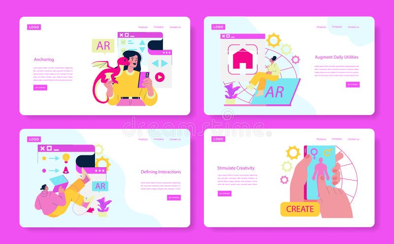 Augmented Reality Vector Illustration of Stock Vector - Illustration of ...