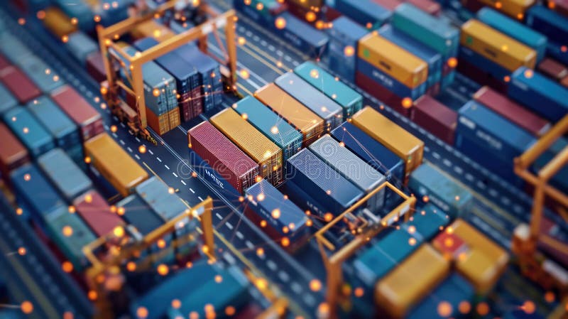 Augmented Reality Visualization Creating 3D Graphics Over Shipping ...