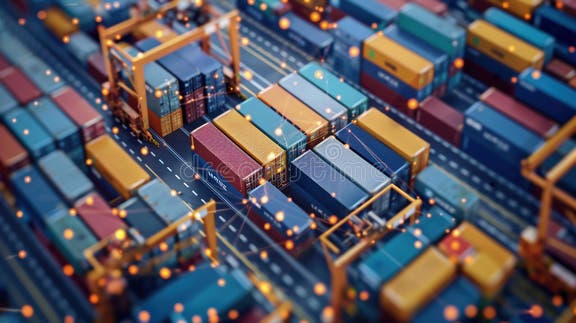 Augmented Reality Visualization Creating 3D Graphics Over Shipping ...