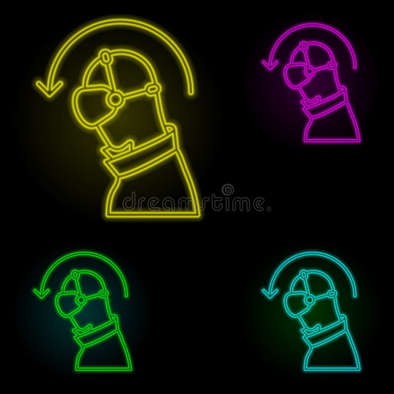 Augmented Reality, Vr, Man, Incline Neon Color Set Icon. Simple Thin ... Augmented Reality, Vr, Man, Incline Neon Color Set Icon. Simple Thin ...