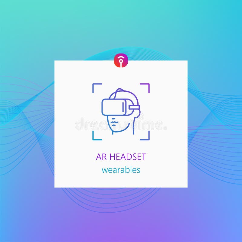 Augmented Reality Wearable Gadget Stock Vector - Illustration of tech ...