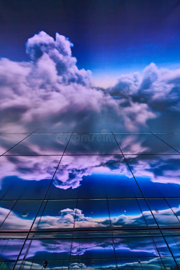 Augmented Storm Clouds Displayed on Ceiling and Mirror Glass Walls of ...