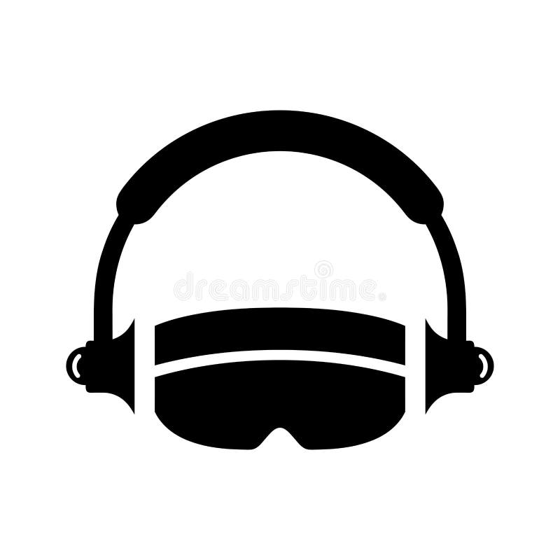 Augmented, Virtual Reality, Vr Icon. Black Vector Graphics Stock ...