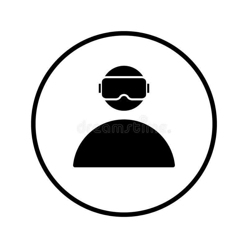 Augmented, Virtual Reality, Vr Icon. Black Vector Graphics Stock Vector ...