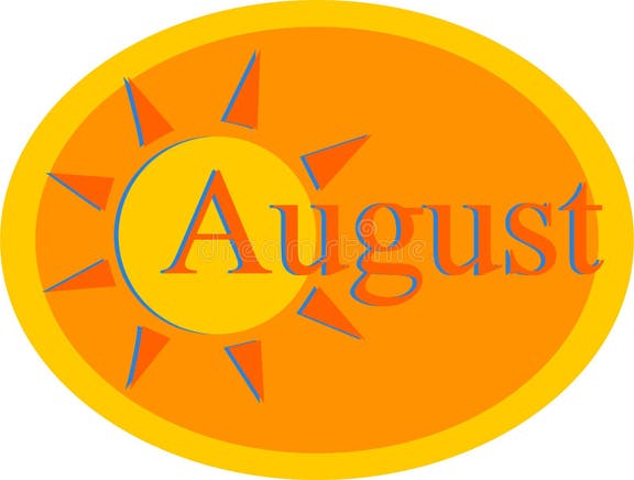 August stock vector. Illustration of seasons, months, summer - 37763