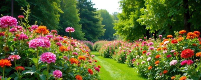 August Blooms, Vibrant Border at Great Dixter, Border, Landscape Stock ...