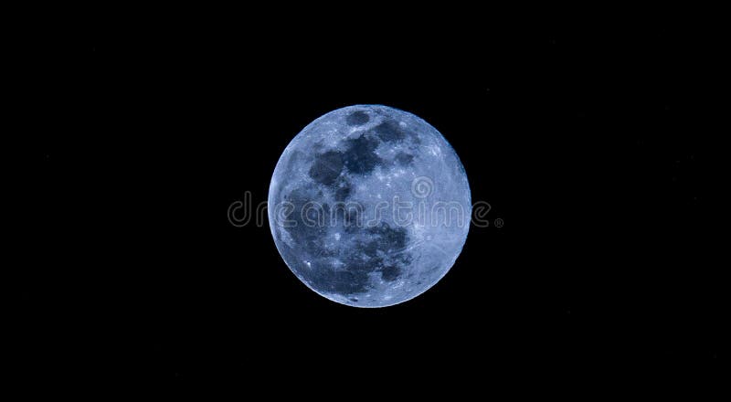 August blue moon stock photo. Image of celestial, satellite - 227973528