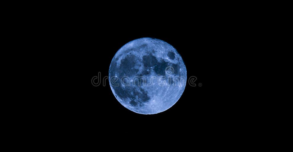 August blue moon stock image. Image of blue, moonlight - 228001047